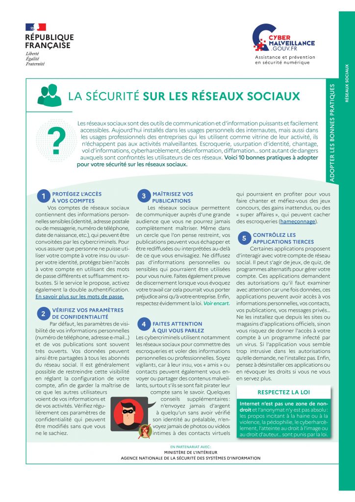 La sécurité sur les réseaux sociaux - CIS 82
